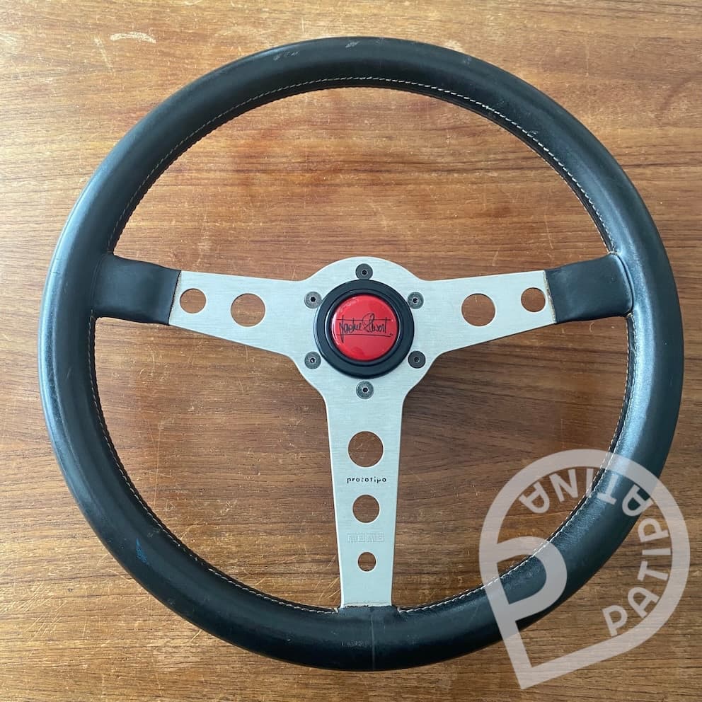 vintage 1970s flat 370mm Momo Prototipo steering wheel for sale